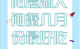阳澄湖大闸蟹什么时候最好_最佳品蟹月份