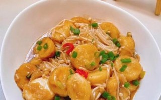 红烧日本豆腐金针菇怎么做_红烧日本豆腐金针菇热量高吗