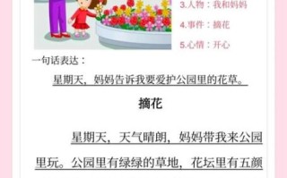 一二三年级看图写话怎么写_看图写话万能模板