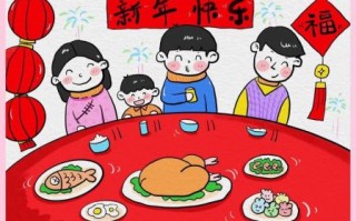 年夜饭简笔画怎么画_年夜饭简笔画步骤