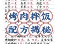 烤肉饭怎么做_烤肉饭配方比例是多少