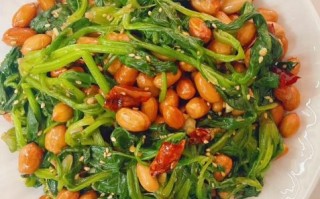 菠菜花生米怎么做好吃_菠菜花生米凉拌做法
