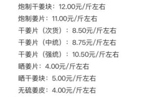 生姜价格行情_生姜最新价格是多少