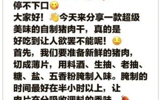 猪肉干怎么做_家庭版猪肉干做法大全