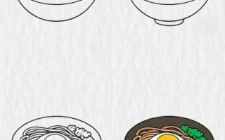 简笔画面条怎么画_儿童面食简笔画教程