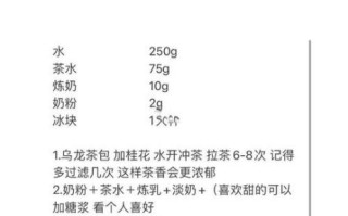 泰式奶茶怎么做_泰式奶茶配方比例