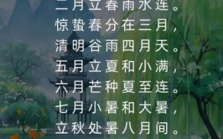 二十四节气歌怎么背_二十四节气歌歌词全文