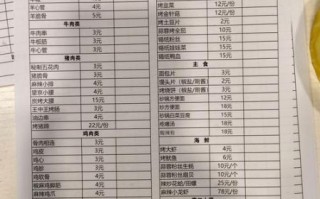 烧烤菜单有哪些_烧烤菜单价格表