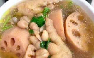 莲藕花生鸡脚汤的功效_孕妇可以喝吗