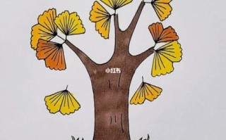 白果树简笔画怎么画_白果树简笔画步骤图