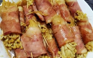 香煎培根金针菇卷怎么做_香煎培根金针菇卷热量高吗
