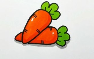 萝卜简笔画怎么画_萝卜涂色步骤图解