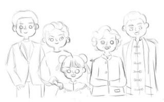 全家福简笔画五口之家怎么画_全家福简笔画五口之家教程
