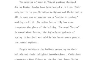 复活节英语怎么说_复活节英语作文怎么写