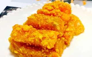 蛋黄焗南瓜怎么做_南瓜条炸多久才酥脆