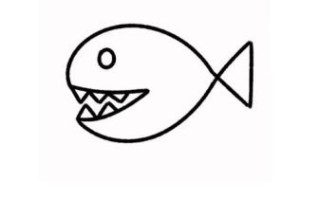 灯笼鱼简笔画怎么画_灯笼鱼简笔画步骤