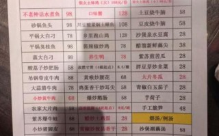饭店菜单大全及价格表_怎么点最划算