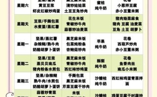 小学生午餐食谱怎么搭配_一周营养表推荐