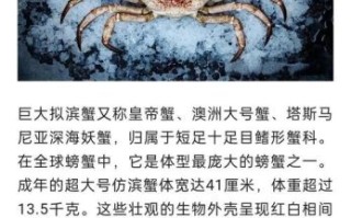 世界上最大的螃蟹有哪些_十大巨型蟹排名