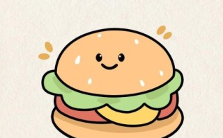 汉堡简笔画怎么画_汉堡简笔画步骤图