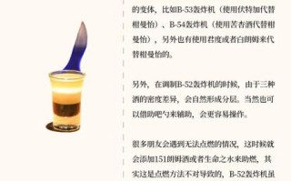 轰炸机鸡尾酒怎么调_轰炸机鸡尾酒配方比例