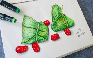 端午节粽子怎么画_美术粽子绘画教程