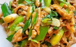 肉丝炒蒜苗怎么做_肉丝炒蒜苗家常做法