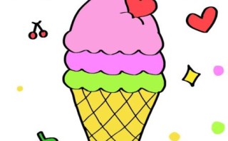 冰淇淋甜筒卡通图片_如何画可爱甜筒