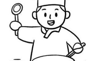 炒菜简笔画怎么画_炒菜图片简笔画步骤