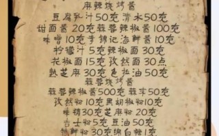 自制烧烤酱料配方怎么做_烧烤酱料配方比例是多少