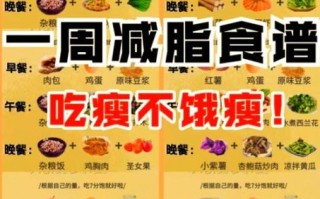 减肥清淡饮食食谱_一周怎么安排