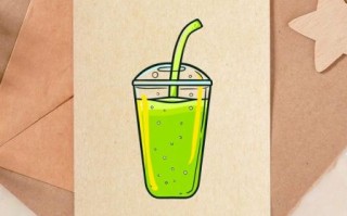果汁简笔画彩色怎么画_彩色果汁杯教程
