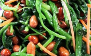 菠菜陈醋花生米怎么做_菠菜陈醋花生米热量高吗