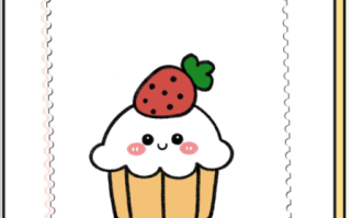 卡通蛋糕图片怎么画_可爱蛋糕卡通简笔画教程