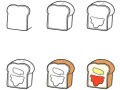 面包简笔画怎么画_面包简笔画步骤图解