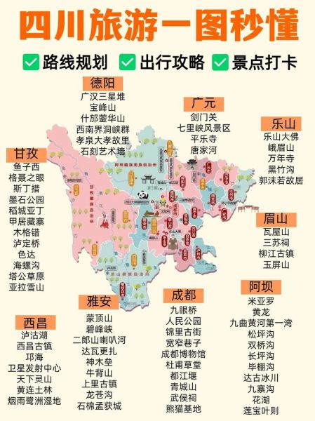 四川旅游景点分布图_有哪些必去打卡地-第2张图片-山城妙识 四川旅游景点分布图_有哪些必去打卡地-第2张图片-山城妙识