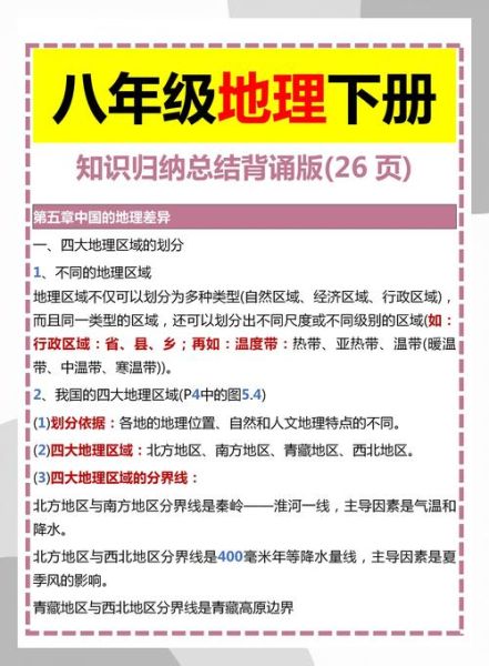 初中地理下册学什么_怎么高效复习-第1张图片-山城妙识 初中地理下册学什么_怎么高效复习-第1张图片-山城妙识