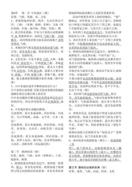 七年级下册地理重点有哪些_如何高效记忆七下地理-第1张图片-山城妙识 七年级下册地理重点有哪些_如何高效记忆七下地理-第1张图片-山城妙识