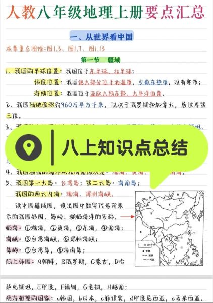 八年级地理人教版重点知识_如何高效记忆-第1张图片-山城妙识