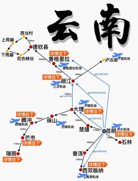 云南旅游地图景点大全_云南有哪些必去景点-第3张图片-山城妙识