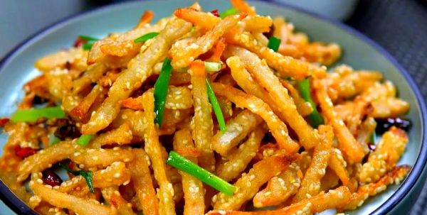 干煸藕丝怎么做才酥脆_干煸藕丝家常做法-第3张图片-山城妙识