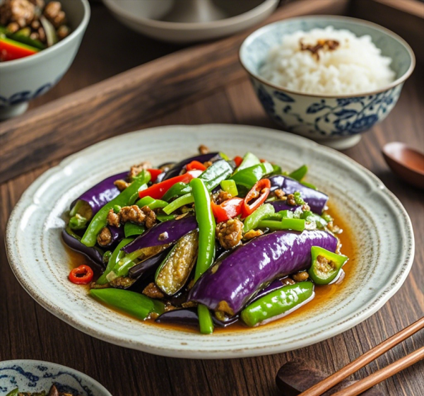 茄子炒辣椒怎么做_家常茄子炒辣椒做法-第2张图片-山城妙识