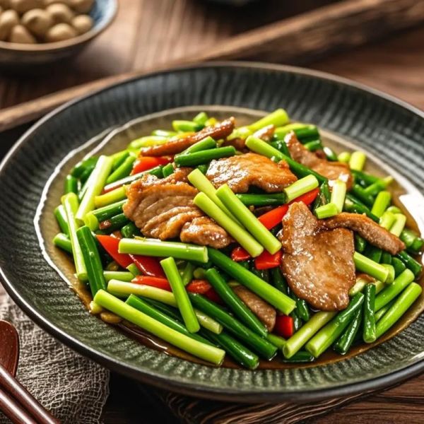 肉炒蒜苔怎么炒好吃_肉炒蒜苔的家常做法-第1张图片-山城妙识