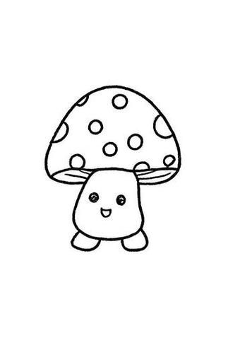 香菇简笔画怎么画_香菇图片简笔画教程-第2张图片-山城妙识