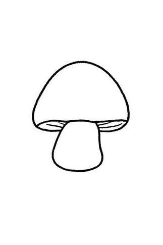 香菇简笔画怎么画_香菇图片简笔画教程-第3张图片-山城妙识
