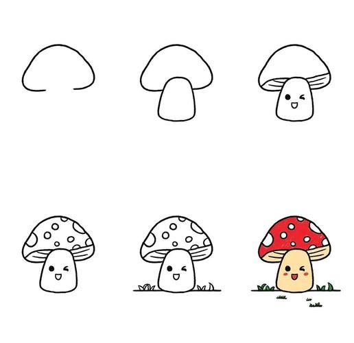 蘑菇图片大全儿童画_如何画蘑菇简笔画-第2张图片-山城妙识 蘑菇图片大全儿童画_如何画蘑菇简笔画-第2张图片-山城妙识