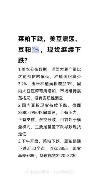 豆粕价格今日涨跌原因_豆粕行情还会跌吗-第2张图片-山城妙识