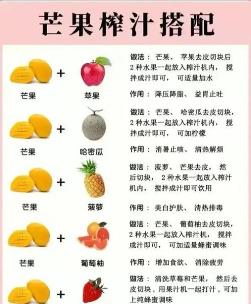 榨水果汁食谱大全_怎么搭配好喝又营养-第1张图片-山城妙识
