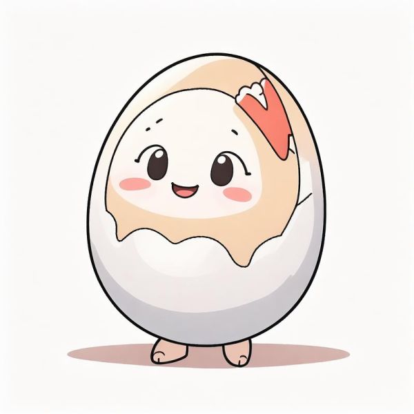 鸡蛋简笔画图片大全可爱_怎么画简单又萌-第2张图片-山城妙识