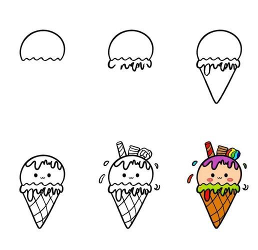 冰淇淋简笔画怎么画_冰淇淋简笔画图片大全大图-第3张图片-山城妙识 冰淇淋简笔画怎么画_冰淇淋简笔画图片大全大图-第3张图片-山城妙识